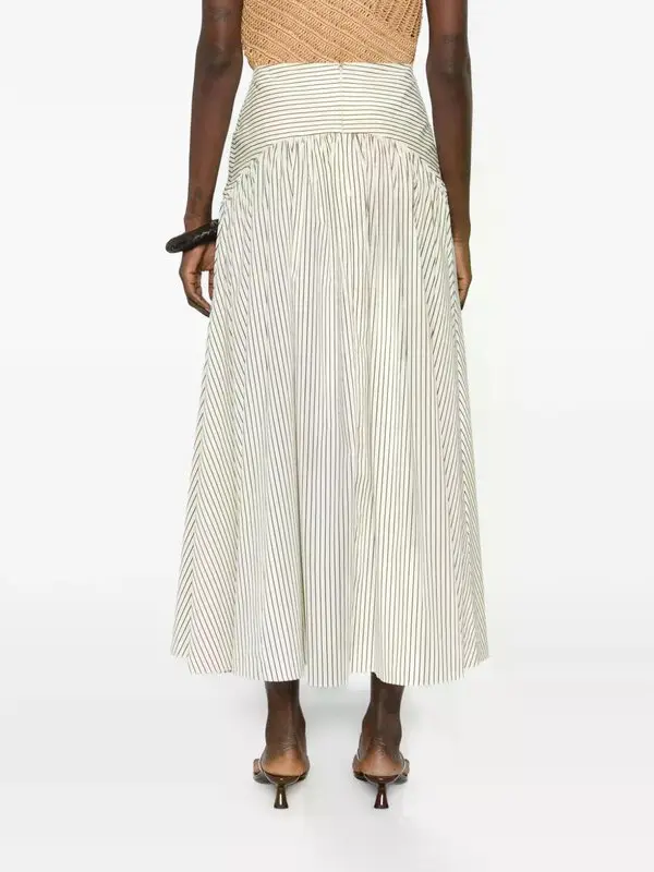 Staud Panelled Midi Skirt - Neutrals