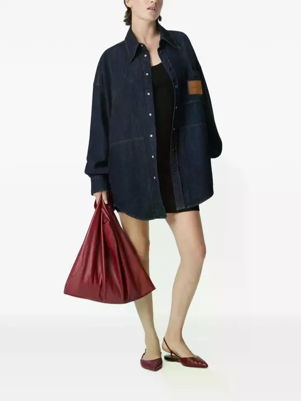 Missoni Logo-patch Chest-pocket Shirt - Blue