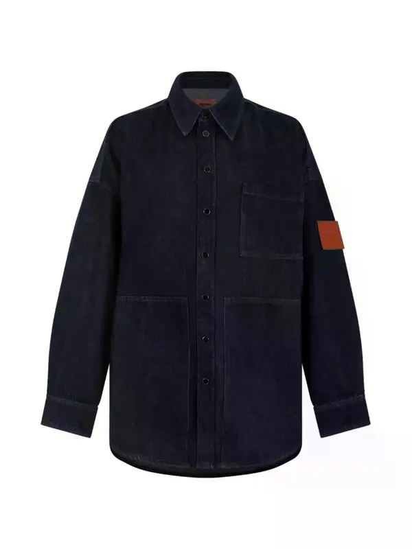 Missoni Logo-patch Chest-pocket Shirt - Blue