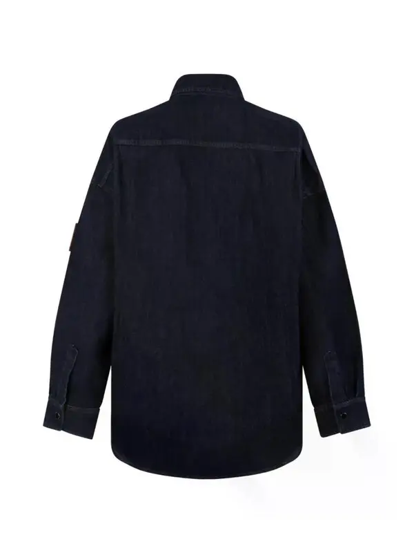 Missoni Logo-patch Chest-pocket Shirt - Blue