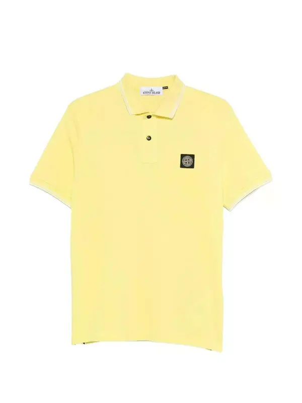 Stone Island Ribbed Trim Polo Shirt