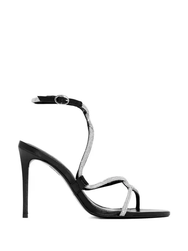 Schutz 100mm Crystal-embellished Heeled Sandals - Black