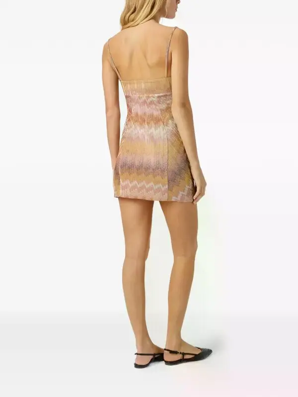 Missoni Chevron Pattern Mini Dress - Neutrals