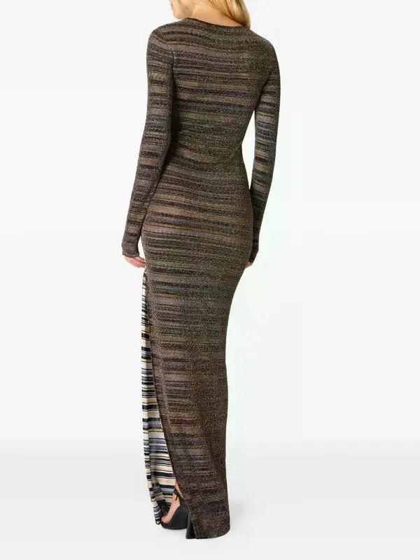 Missoni Striped Metallic Knit Maxi Dress