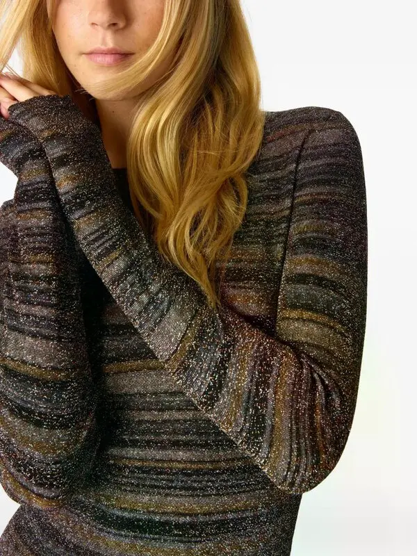 Missoni Striped Metallic Knit Maxi Dress