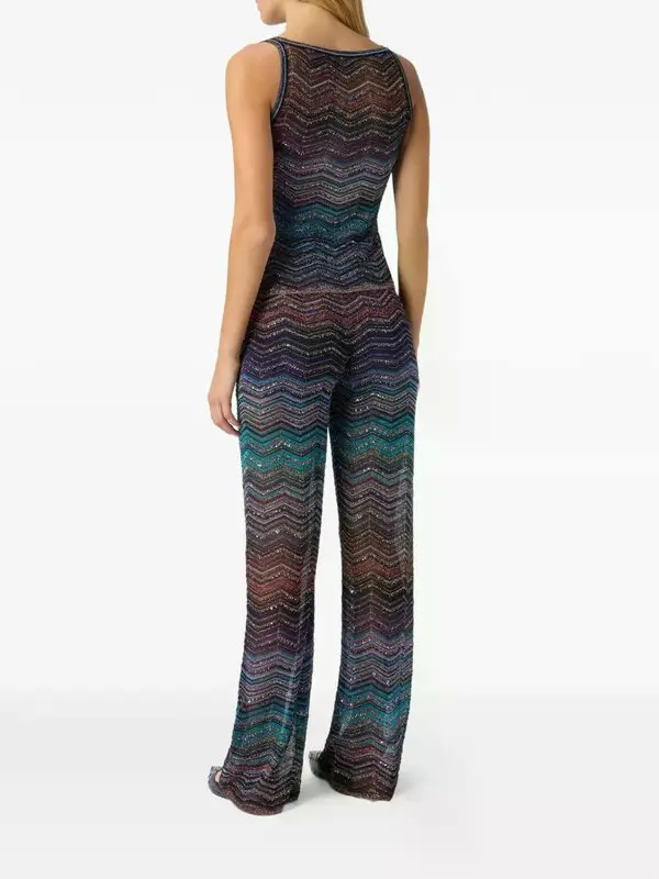 Missoni Chevron Sequin Top - Green