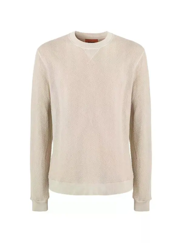 Missoni Herringbone-pattern Crew-neck Sweater