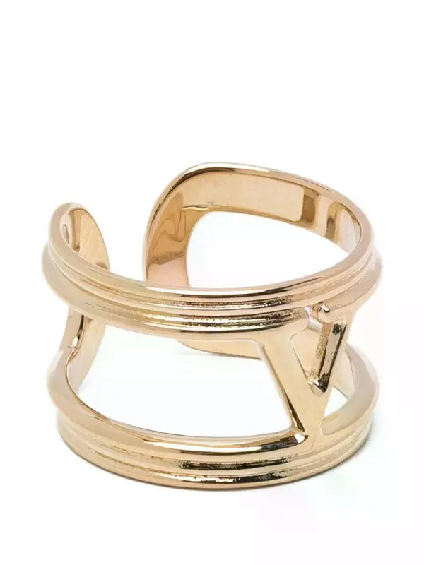 Valentino Garavani Vlogo Cut-out Band Ring - Gold