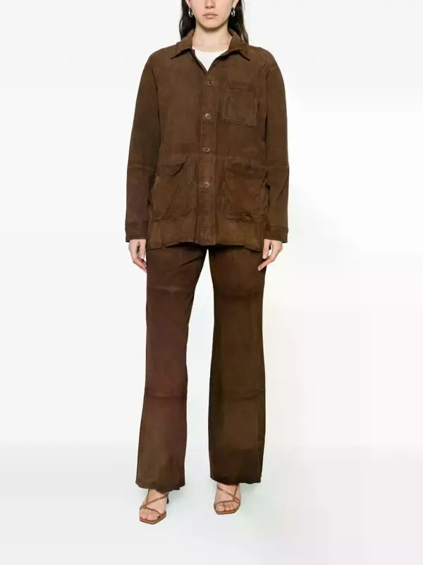 P.a.r.o.s.h Long-sleeve Suede Jacket