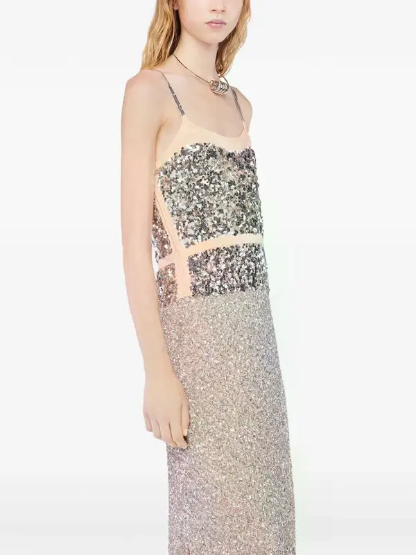 Rabanne Sequin-embellished Strap Dress
