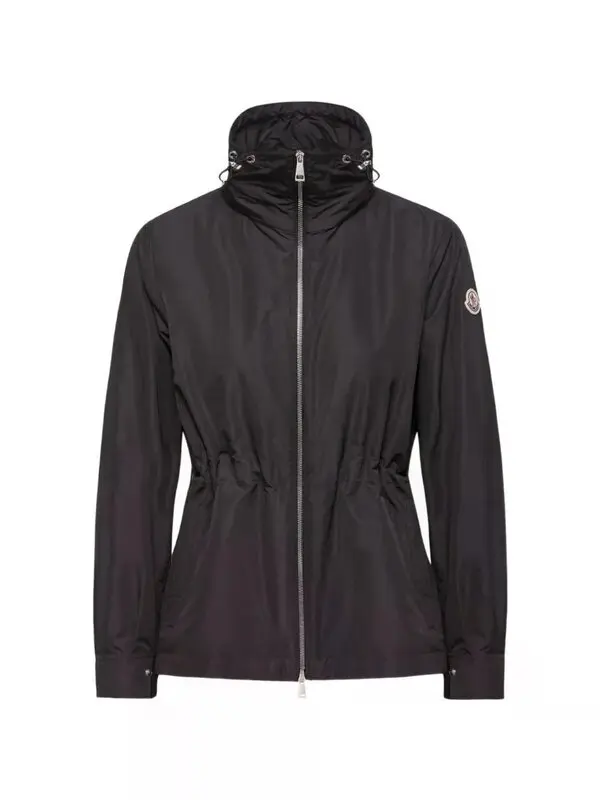 Moncler Drawstring Hooded Coat - Black