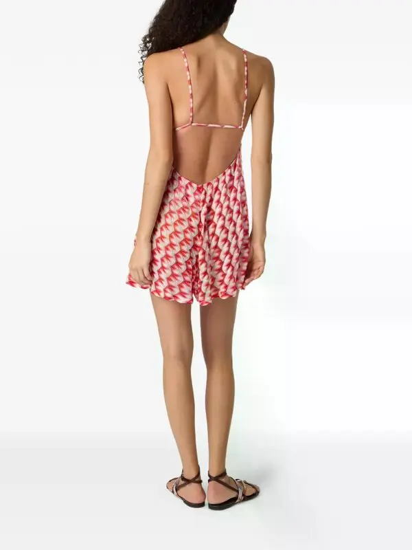 Missoni Tie-front Graphic Jumpsuit - Red