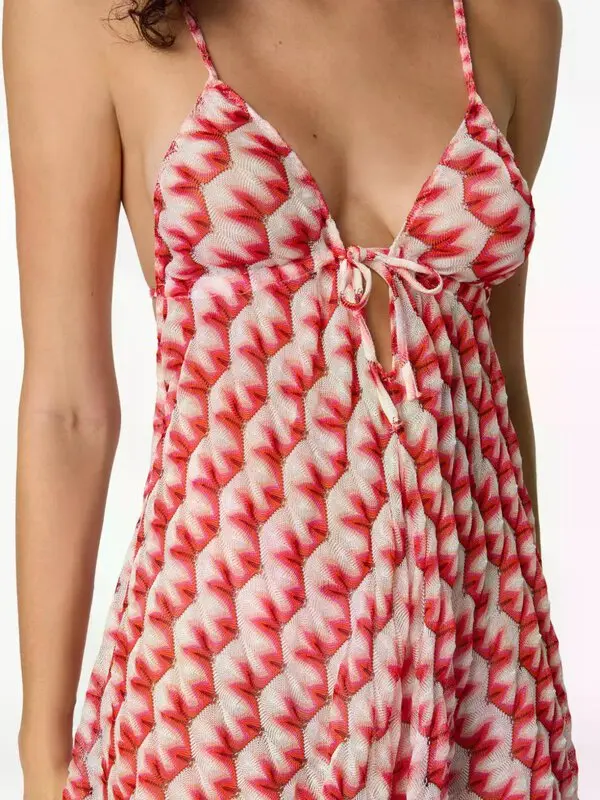 Missoni Tie-front Graphic Jumpsuit - Red