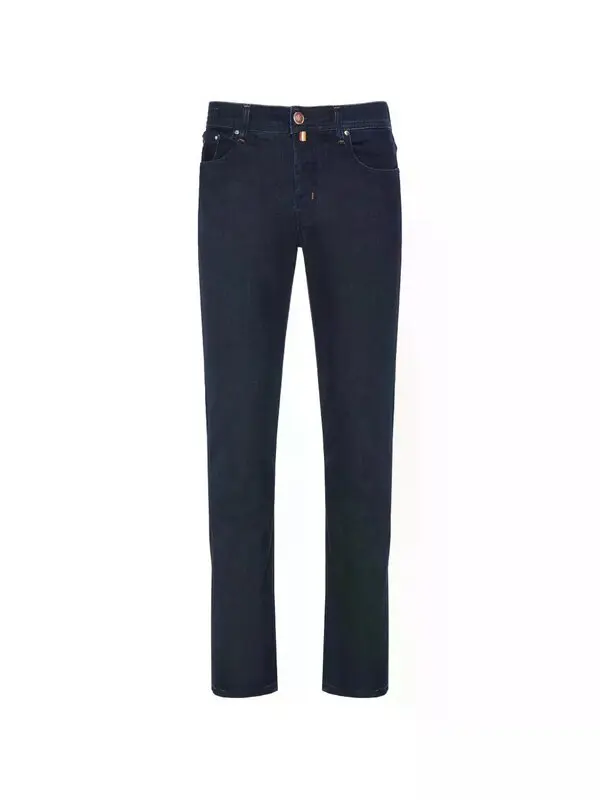 Jacob Cohen Logo-patch Trousers - Blue