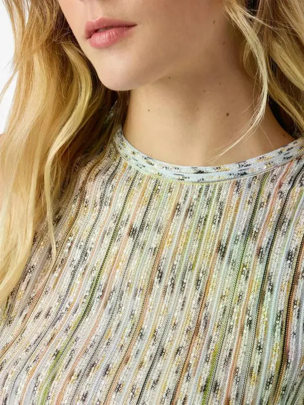 Missoni Sequin-embellished Round-neck Top