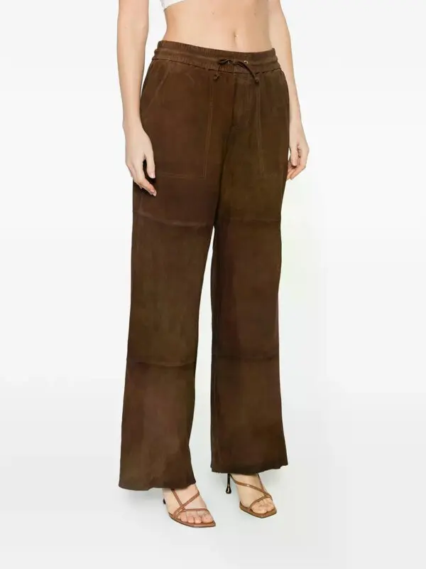 P.a.r.o.s.h Drawstring Suede Trousers