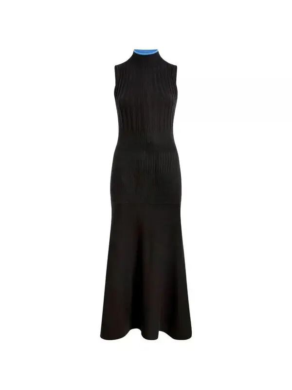 Proenza Schouler White Label Ezme Ribbed-knit Dress - Black