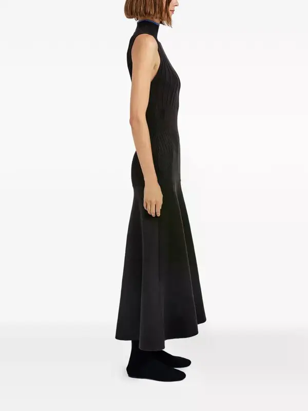 Proenza Schouler White Label Ezme Ribbed-knit Dress - Black