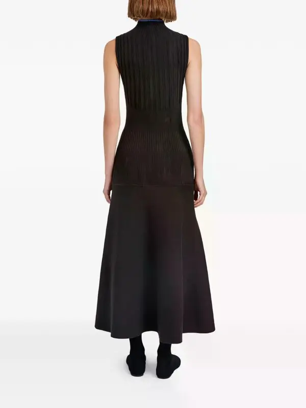 Proenza Schouler White Label Ezme Ribbed-knit Dress - Black