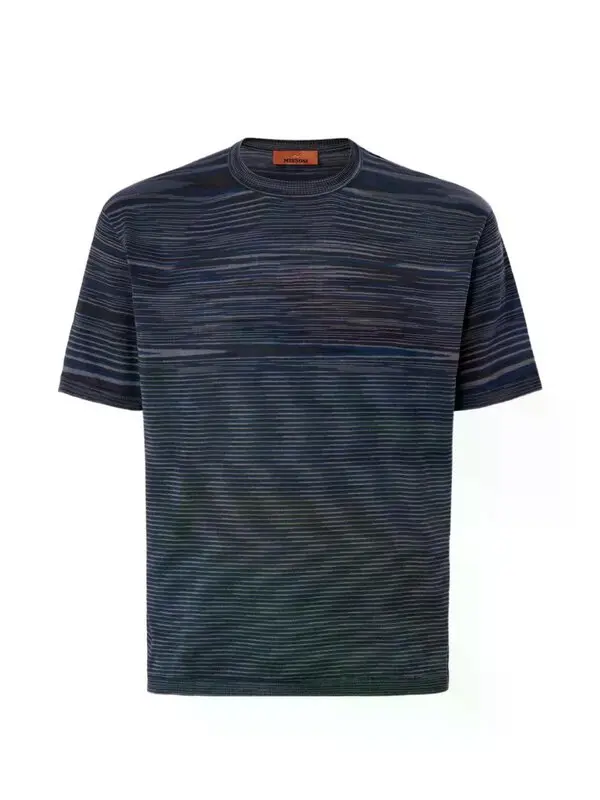 Missoni Striped Crew-neck T-shirt - Blue