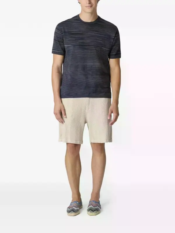 Missoni Striped Crew-neck T-shirt - Blue