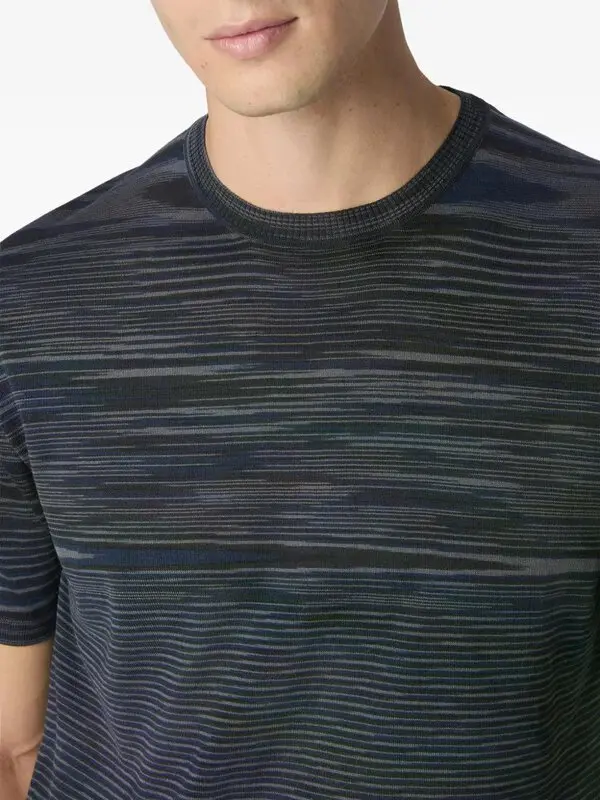 Missoni Striped Crew-neck T-shirt - Blue