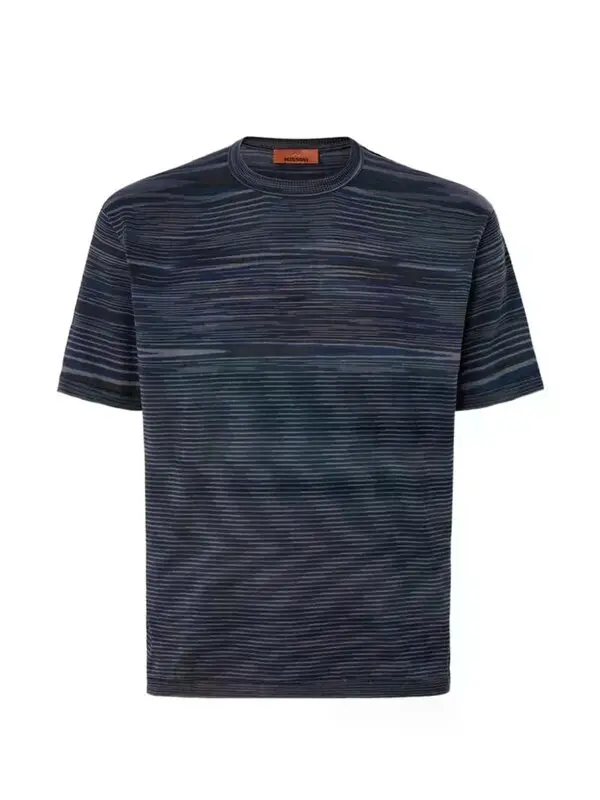 Missoni Fiamma Mercerized Crew-neck Cotton T-shirt - Blue