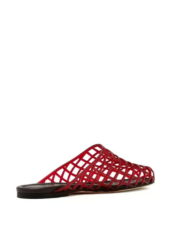 Vince Woven Mules - White