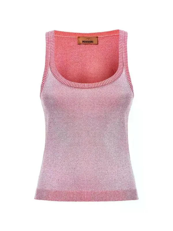 Missoni Scoop-neck Knitted Tank Top - Pink
