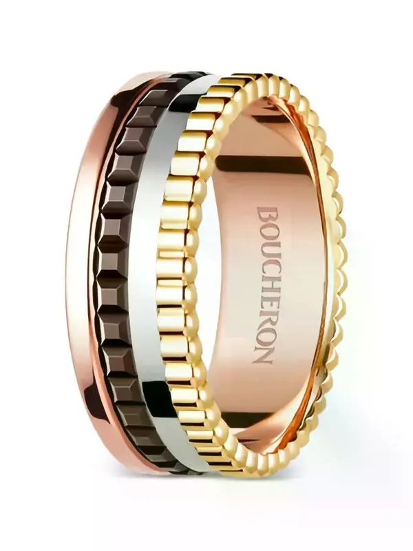 Boucheron Quatre Classique Three Gold-tone Ring