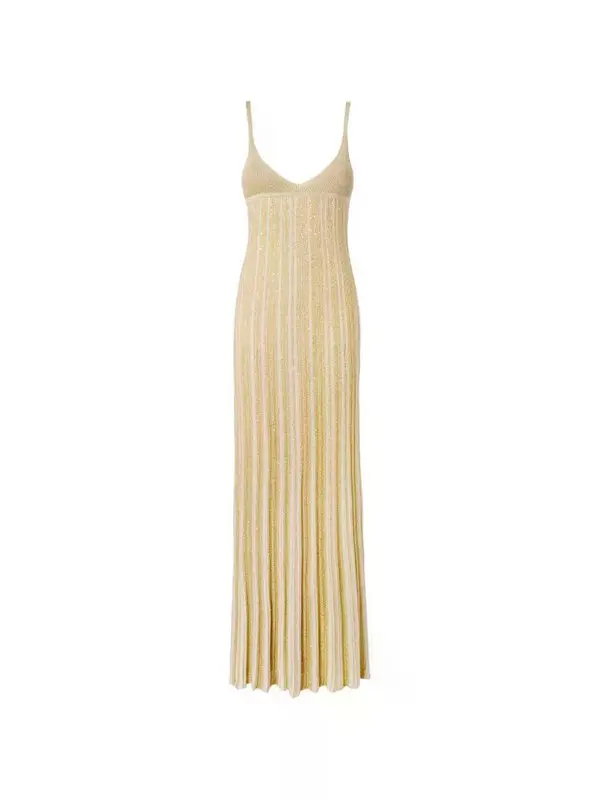 Missoni V-neck Ribbed Knit Maxi Dress