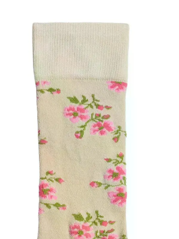 Simone Rocha Floral-pattern Long Socks