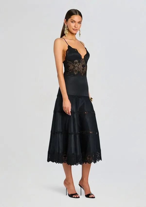 Retrofete Leilani Midi Dress - Black