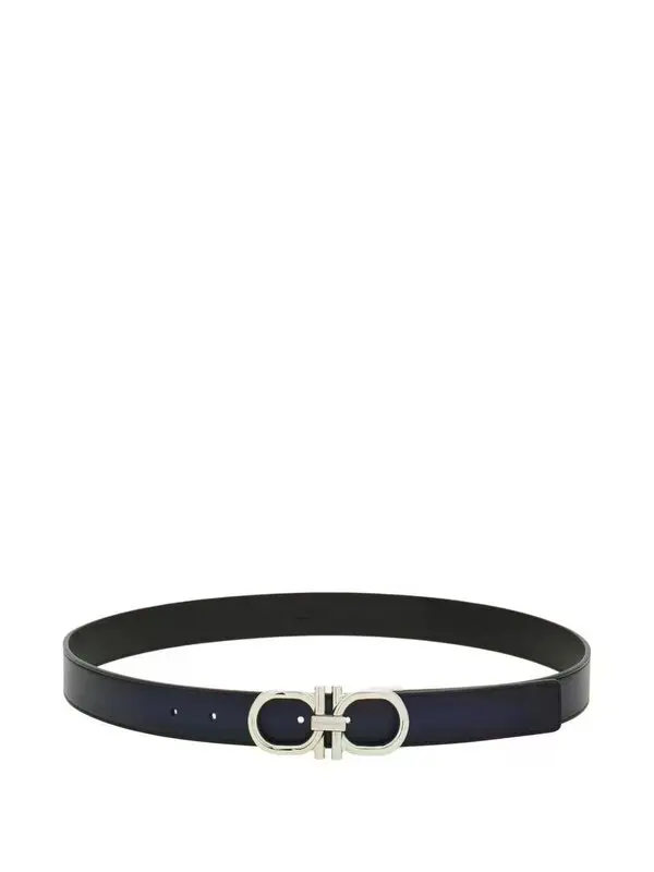 FERRAGAMO Gancini Buckle Adjustable Belt - Blue