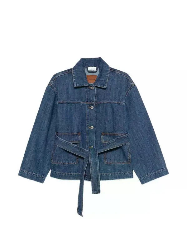 P.a.r.o.s.h Belted Denim Jacket