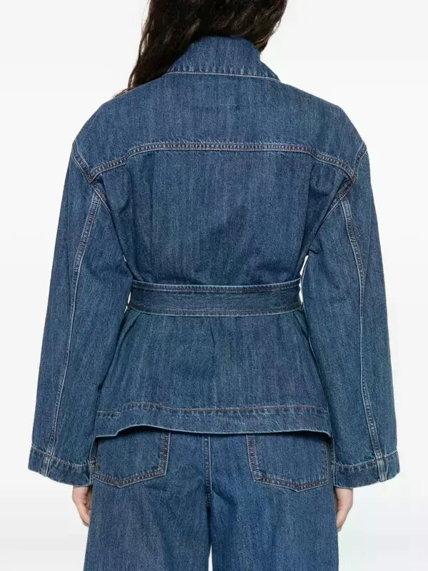 P.a.r.o.s.h Belted Denim Jacket