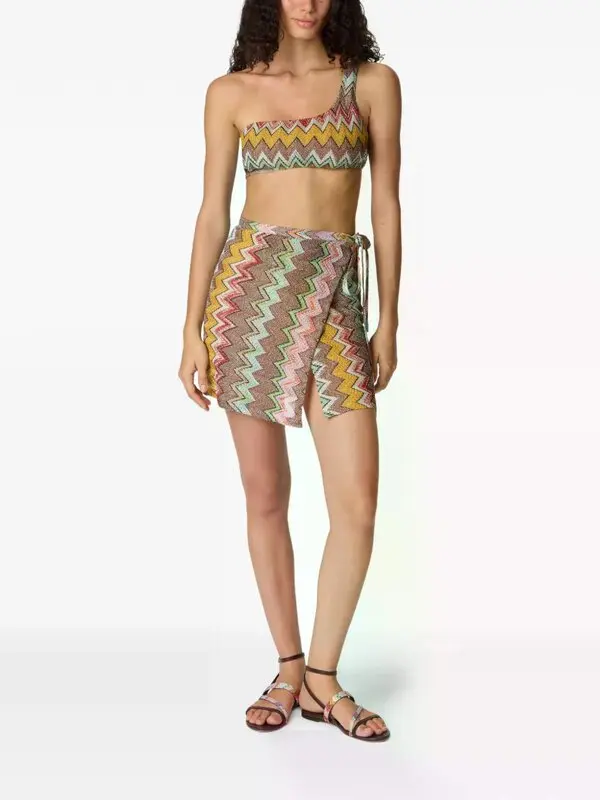 Missoni Zigzag-pattern Beach Skirt - Brown