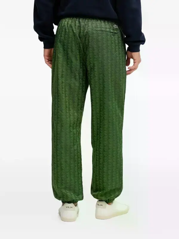 Lacoste Geometric-pattern Track Pants - Green