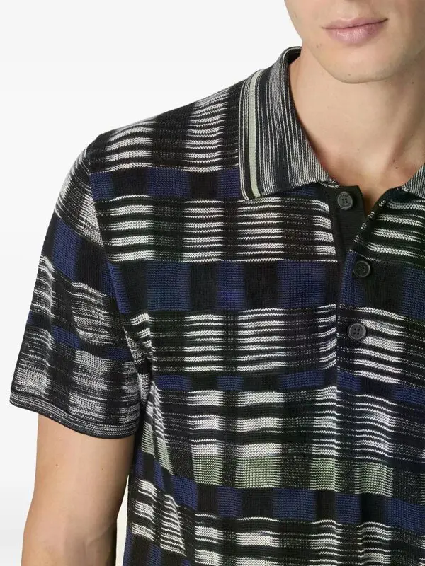 Missoni Check-pattern Buttoned Polo Shirt
