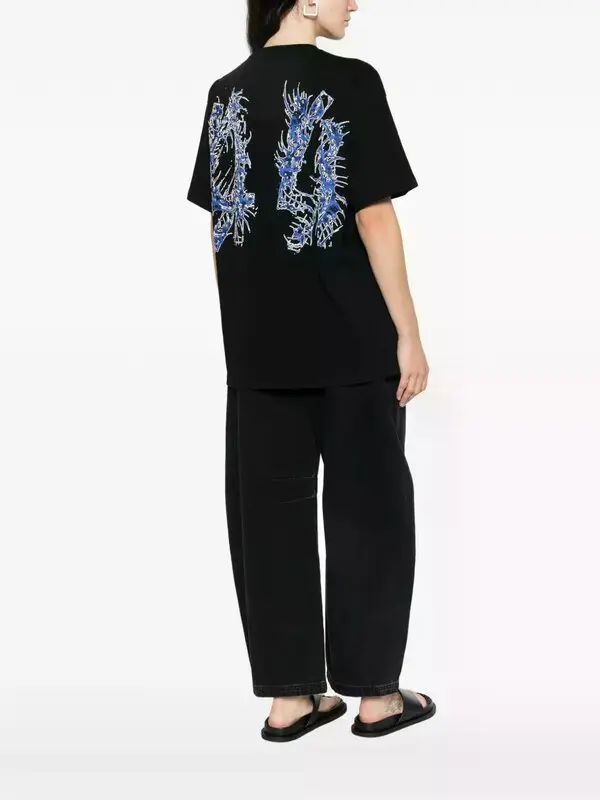 44 LABEL GROUP Graphic Print T-shirt - Black