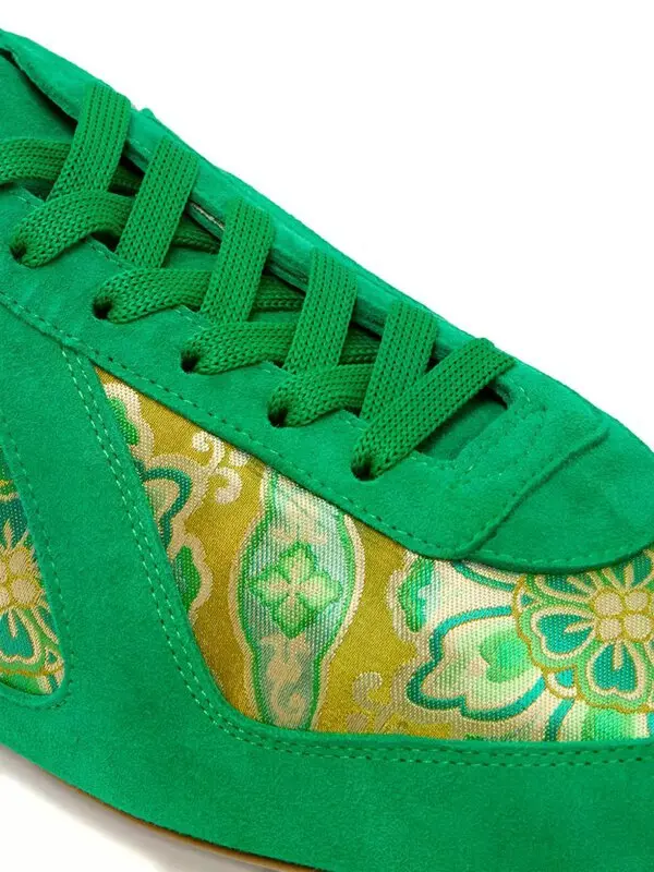 Christopher Esber Floral-print Suede Sneakers