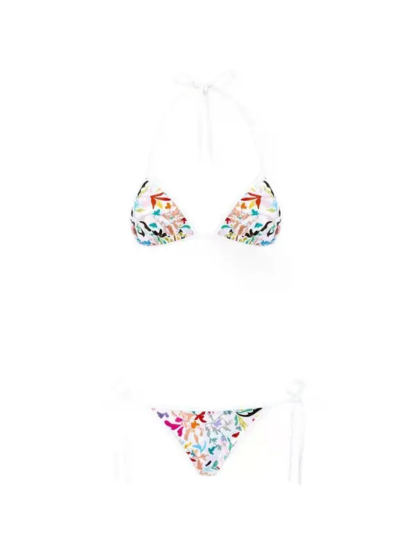 Missoni Printed Triangle Bikini - White