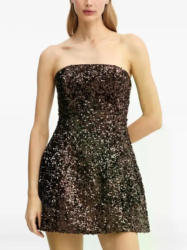 Bardot Sequin-embellished Strapless Mini Dress