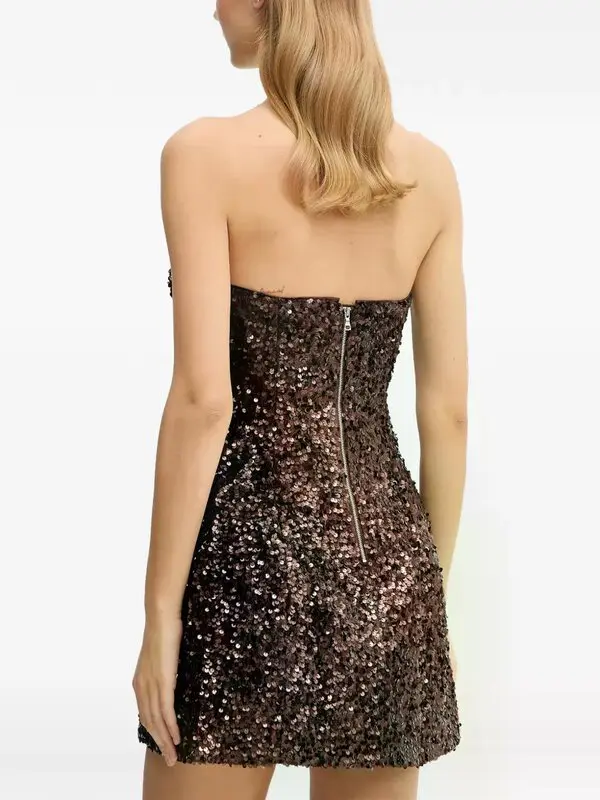 Bardot Sequin-embellished Strapless Mini Dress
