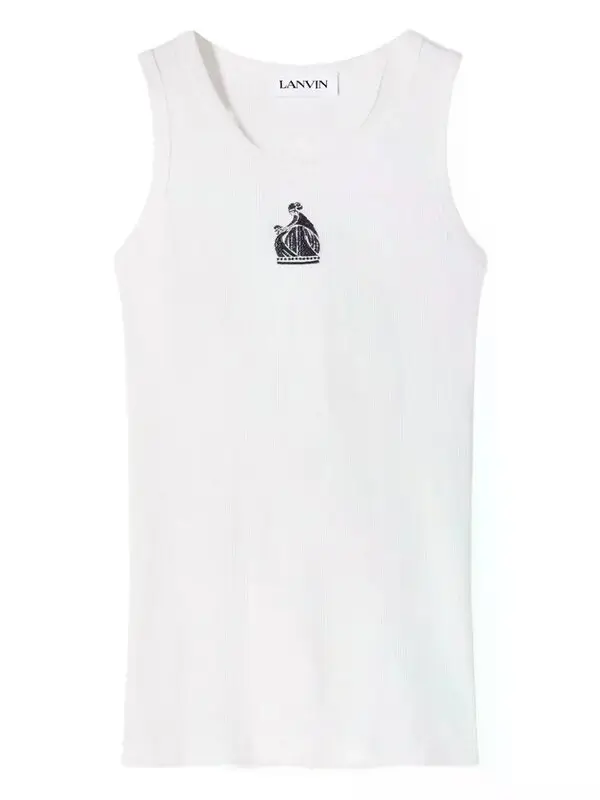 LANVIN Embroidery-logo Tank Top