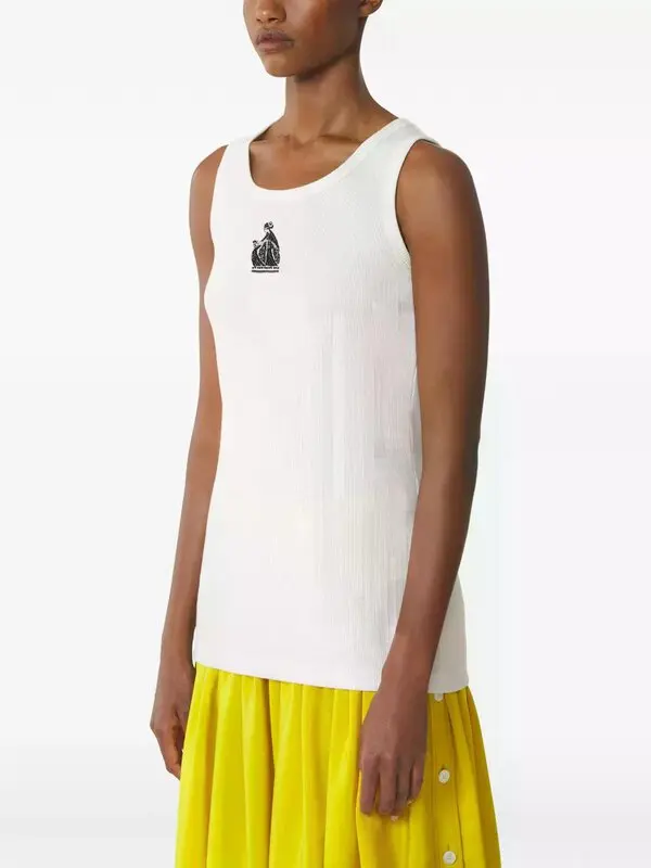 LANVIN Embroidery-logo Tank Top
