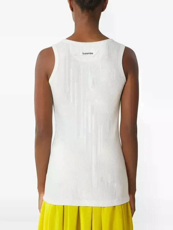 LANVIN Embroidery-logo Tank Top