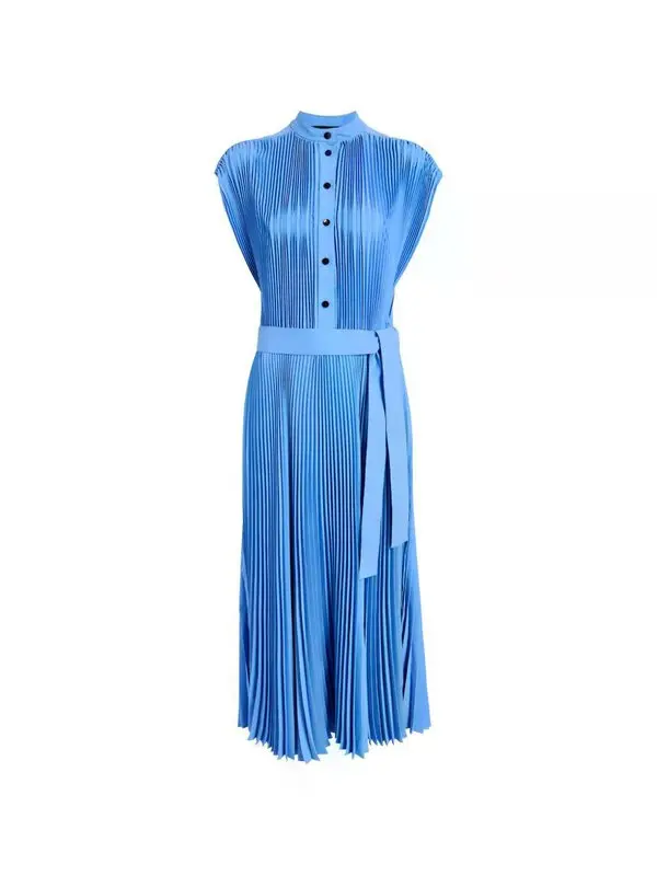Proenza Schouler Farah Pleated Midi Dress - Blue