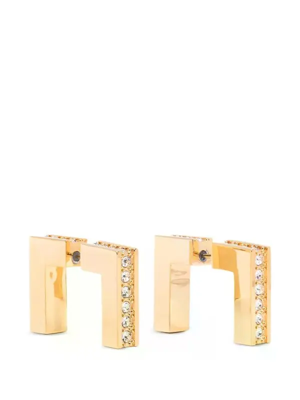 Elisabetta Franchi Crystal-embellished Earrings - Gold