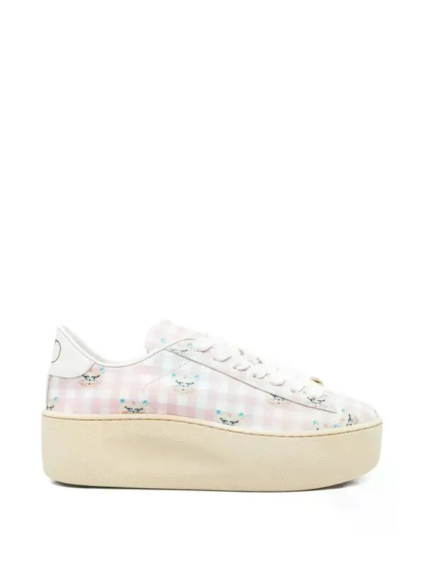 Valentino Garavani Gingham Platform Sneakers